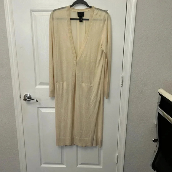 Magaschoni | Jackets & Coats | Magaschoni Cream Cardigan Black Label ...
